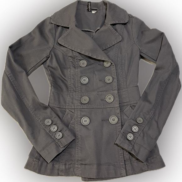 Divided | Jackets & Coats | Divided Grey Denim Doublebreasted Jacket ...